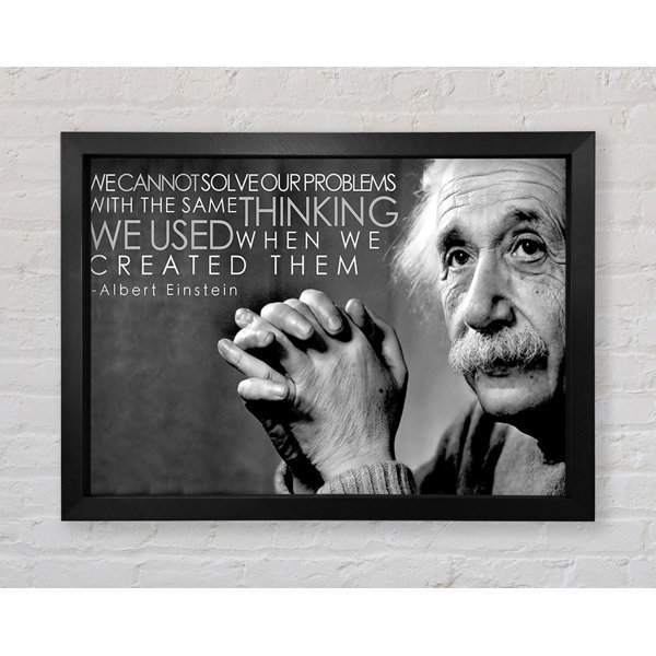 Bright Star Motivational Quote Einstein Thinking - Single Picture Frame ...