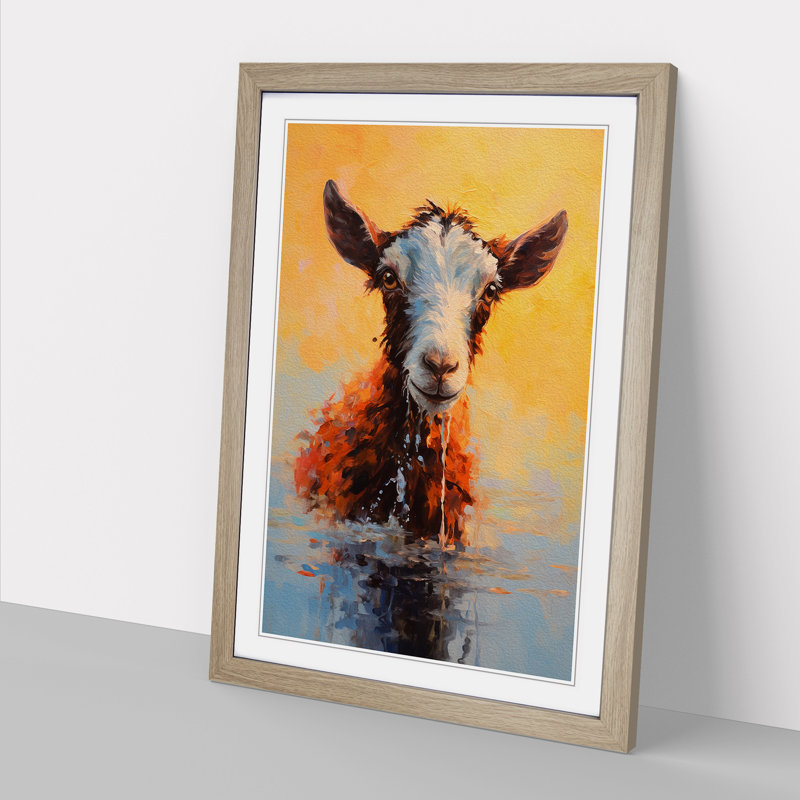 Brambly Cottage Goat Impressionism - Framed Print | Wayfair.co.uk
