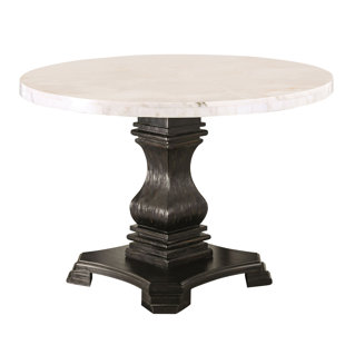 Madison Park Signature Helena Round Wood Pedestal Dining Table | Birch Lane