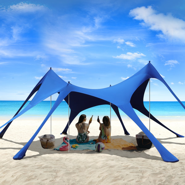 RAYS Outdoor Beach Canopy Upf50+ Uv Protection Tent Sun Shade With 8 ...