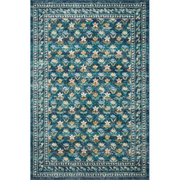 Rifle Paper Co. x Loloi Courtyard Emerald Area Rug feat. CloudPile ...