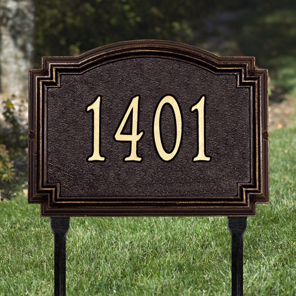 Whitehall Products Williamsburg 1-Line Lawn Address Sign | Wayfair