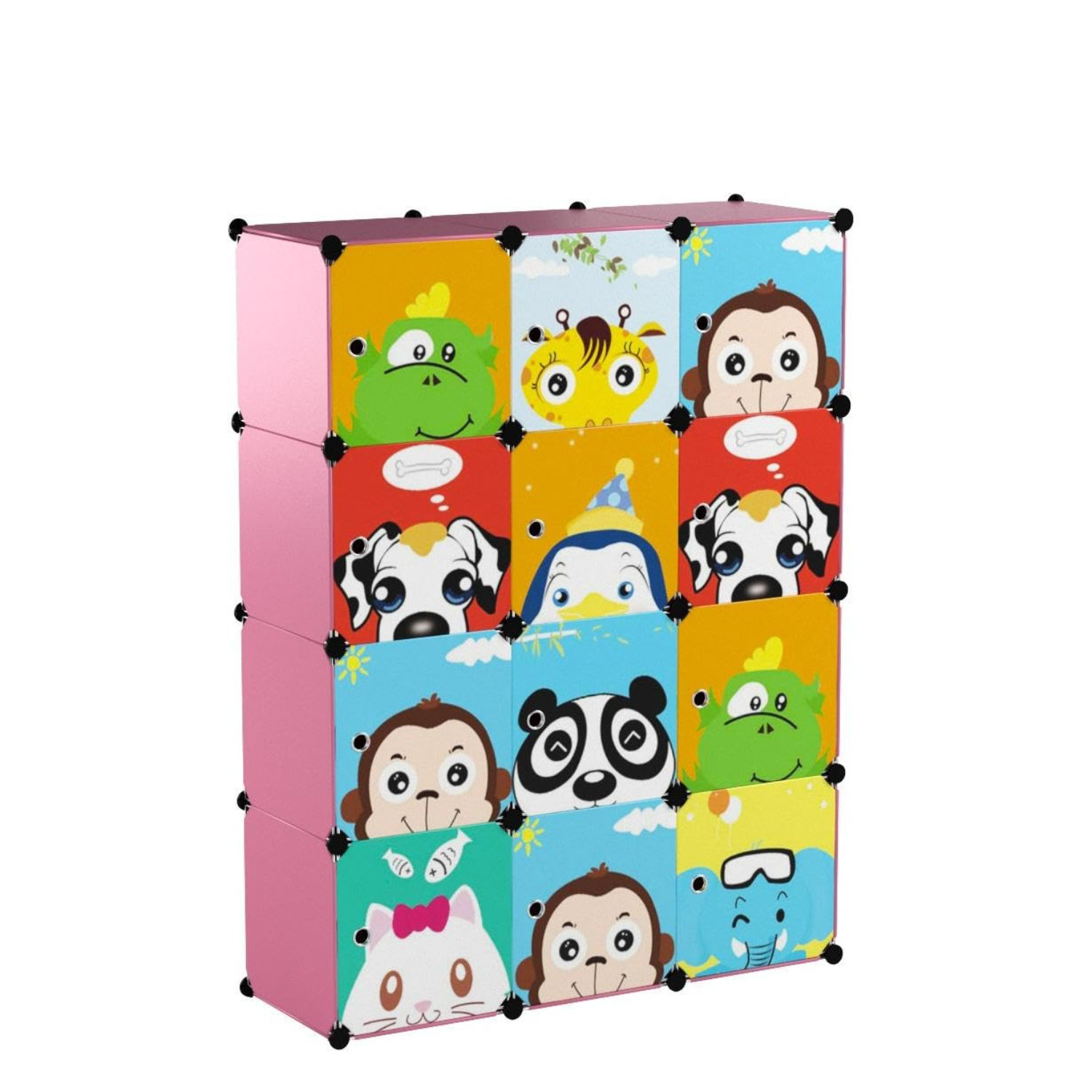 Zoomie Kids Children Wardrobe Cute Baby Portable Closet Bedroom Armoire ...