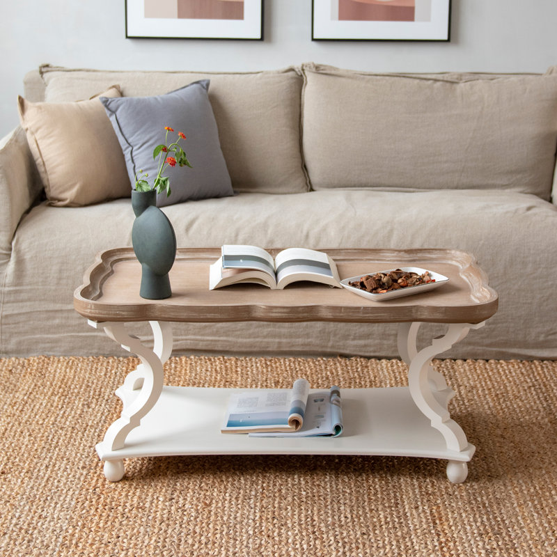 Ophelia & Co. Plaisance Rustic Farmhouse Cottage Core Coffee Table ...
