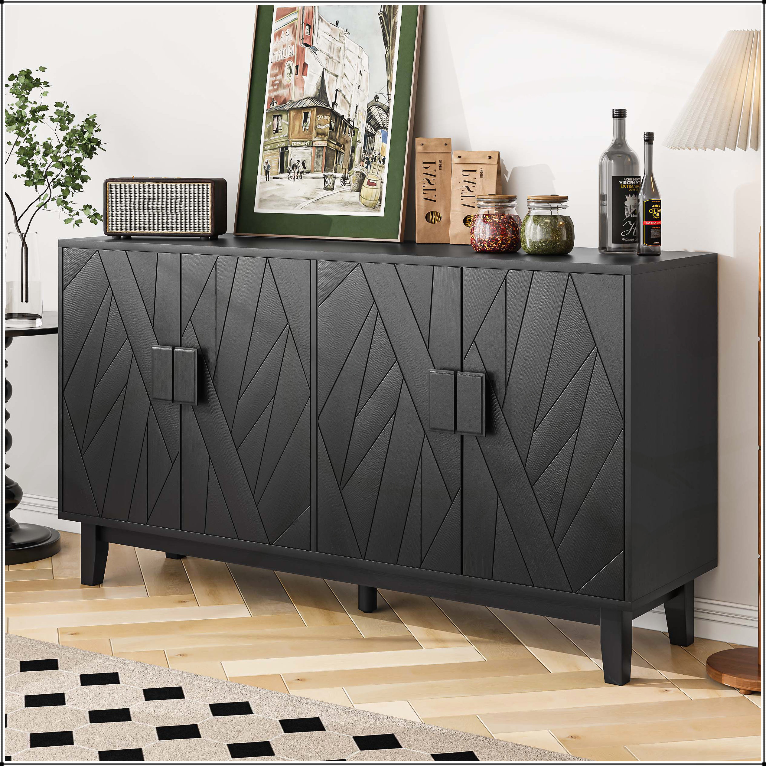 Winston Porter Versatile Medieval Modern Buffet Cabinet for Various ...