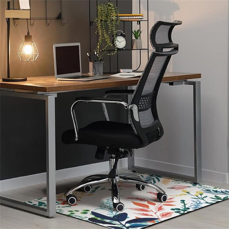 BETOFUL Floral Pattern Desk Chair Mat | Wayfair