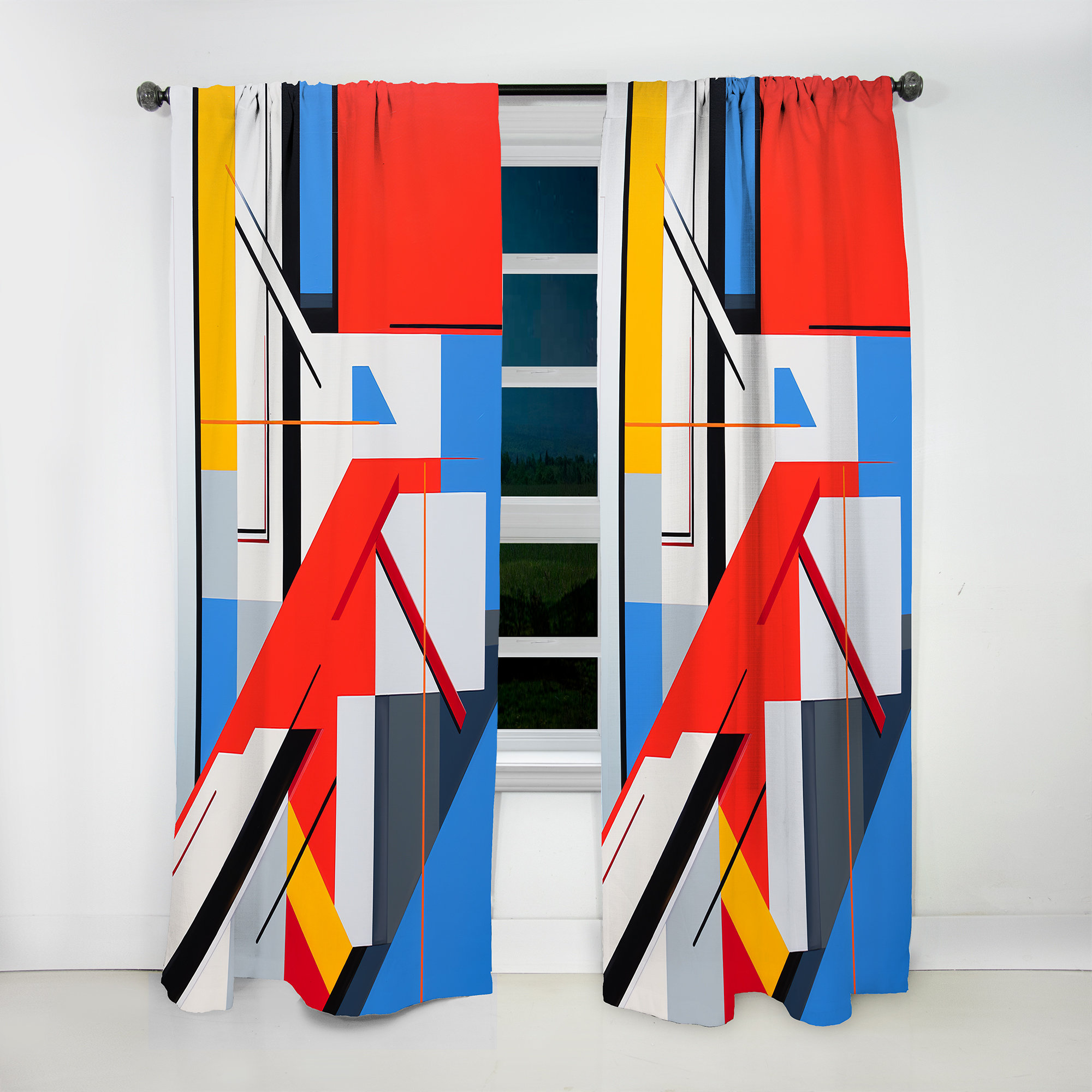 Design Art Charged Atmosphere Lightning I - Abstract Curtain - Room ...