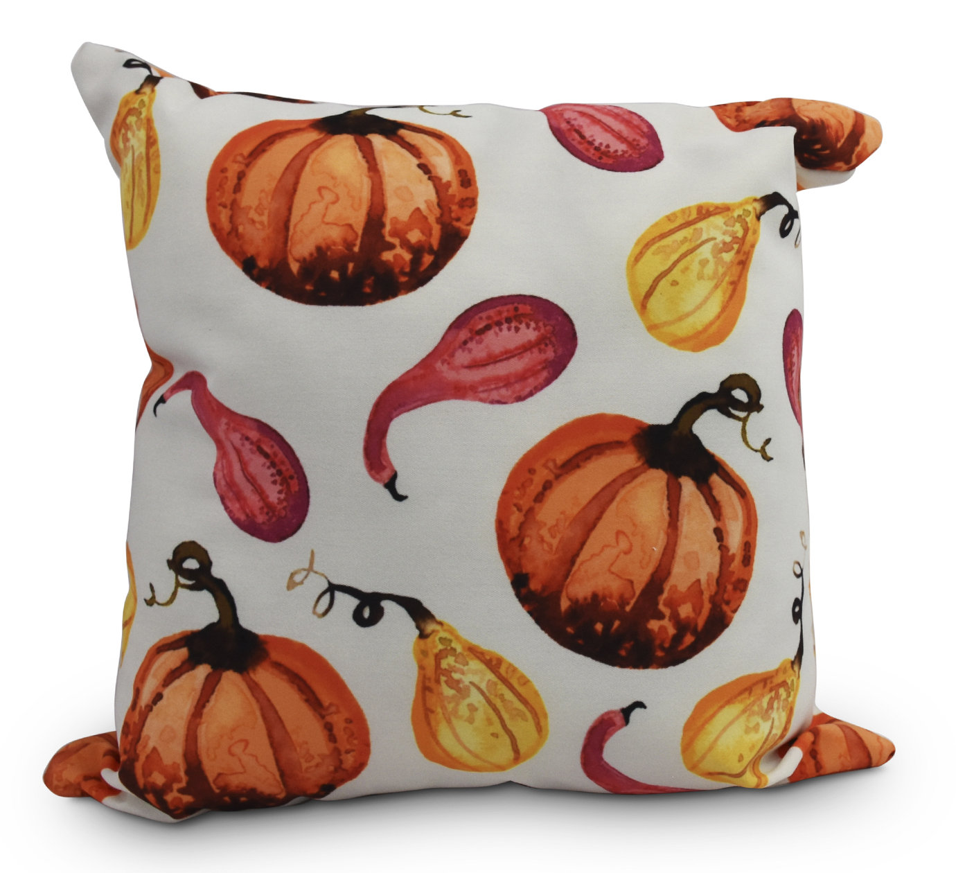 e by design Bigner Gourds Galore Fall Outdoor Square Pillow Cover ...