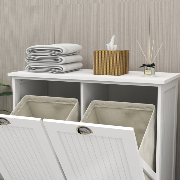 Dovecove Versatile Tilt-Out Laundry Sorter Cabinet For Efficient And ...