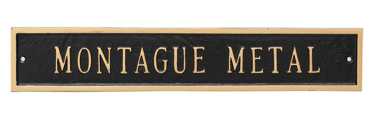 Montague Metal Products Inc. Classic 1-Line Wall Address Plaque ...