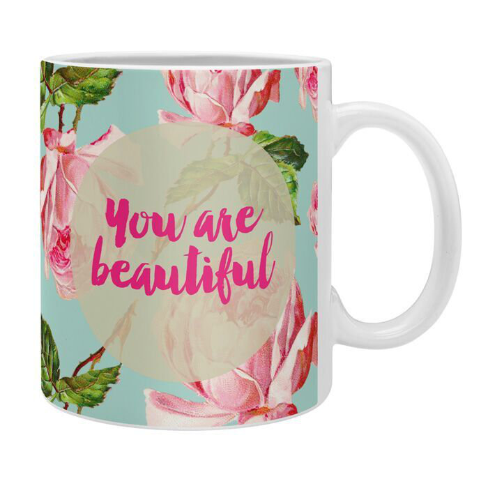 East Urban Home Floral You Are Beautiful Coffee Mug - Wayfair Canada