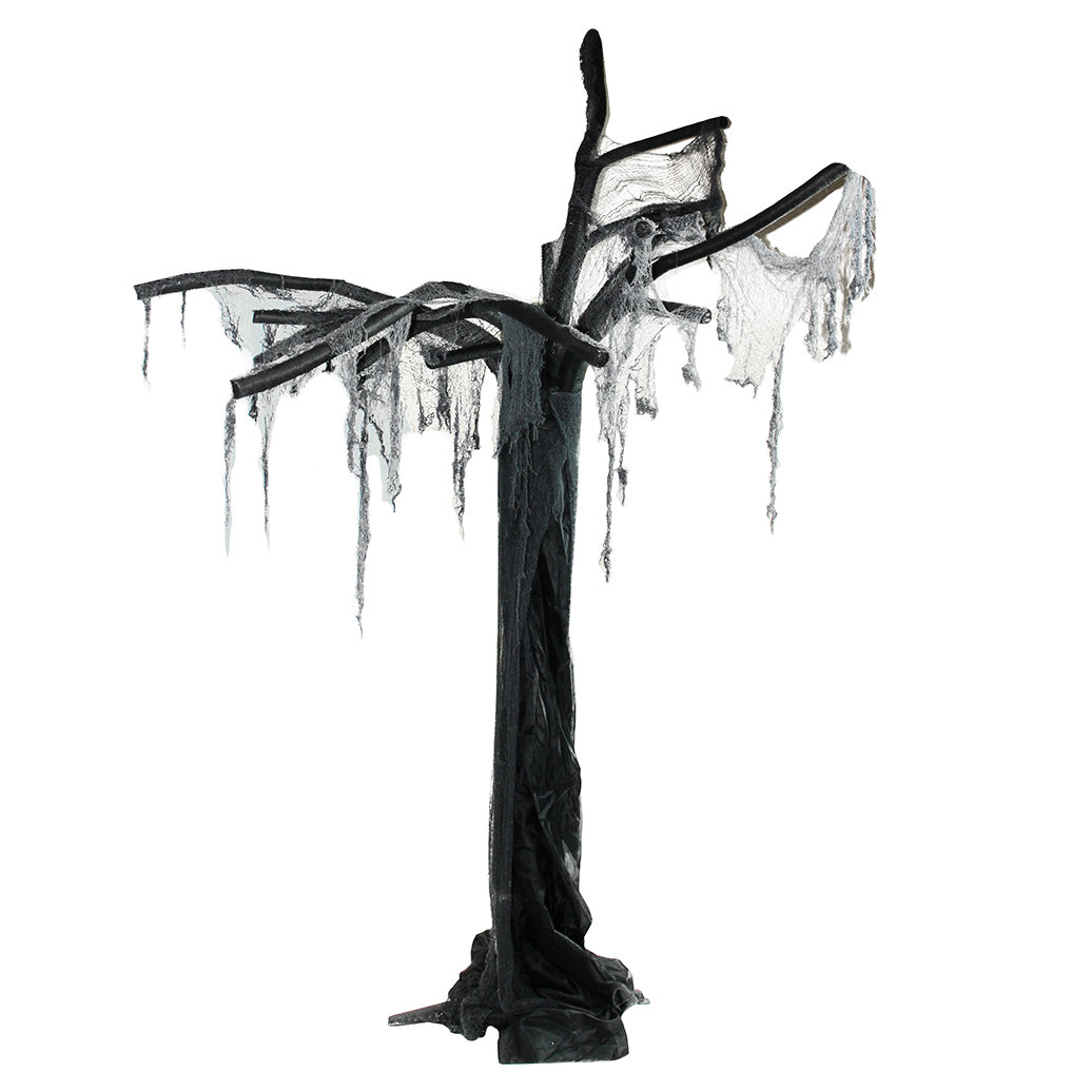 Northlight Seasonal 7.5' Black and Gray Spooky Standing Ghost Tree ...