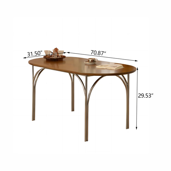George Oliver Brown Oval Solid Wood Dining Table - Wayfair Canada