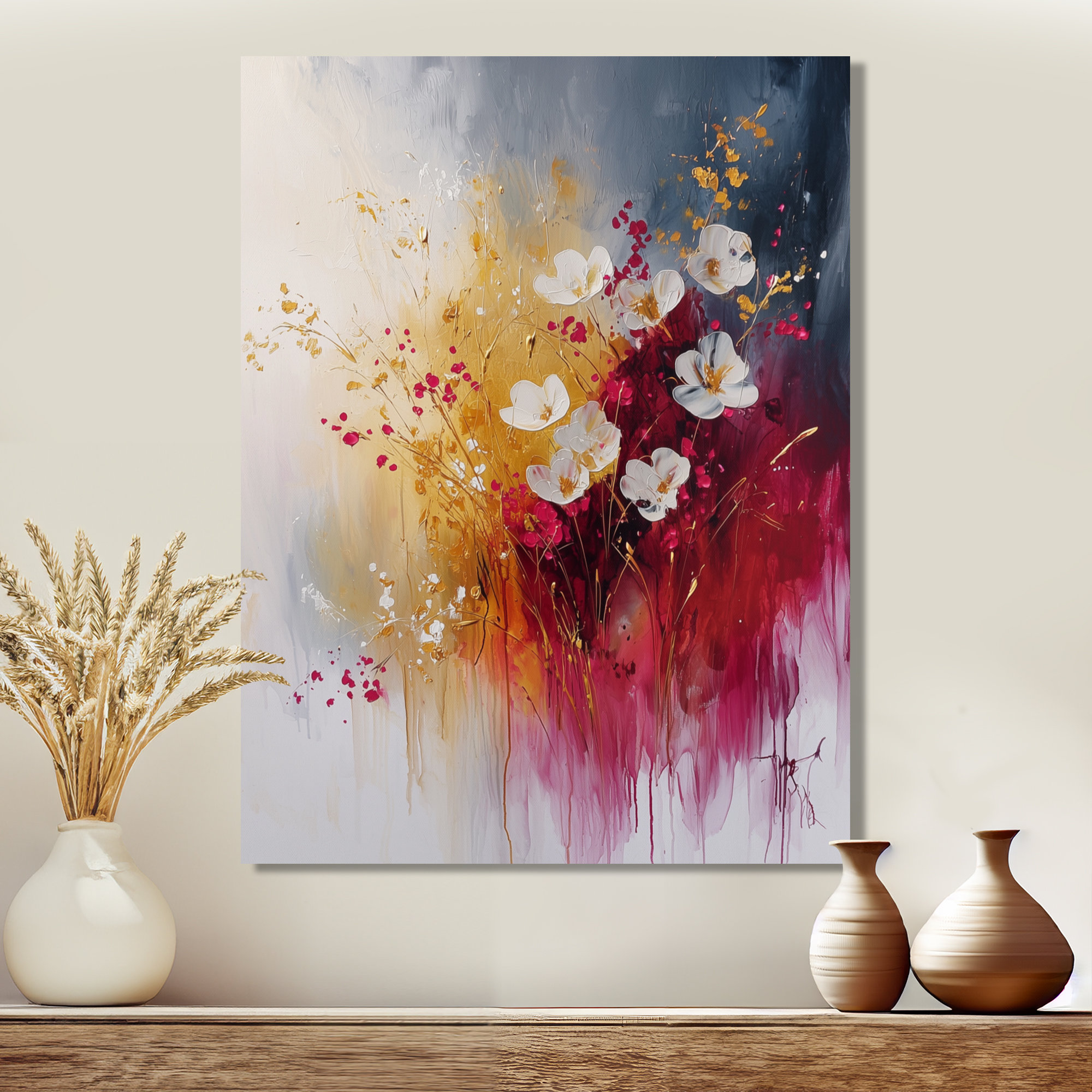 Winston Porter Wildflower On Silent Burst Of Ink II - Wildflowers Metal ...