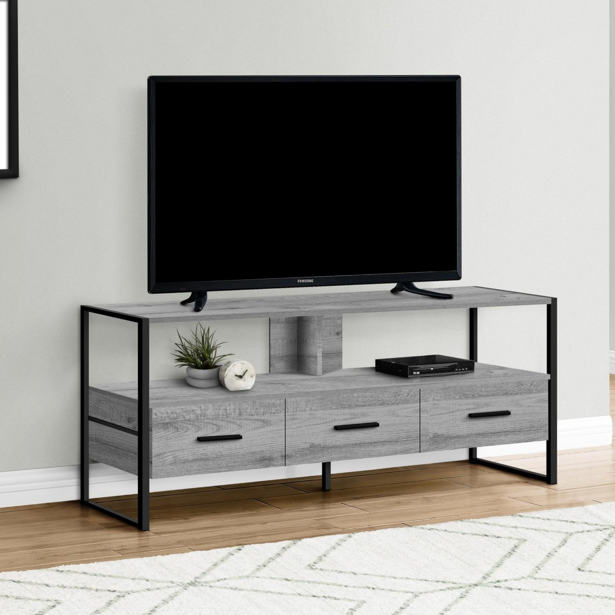 17 Stories Compact Media Console with Multiple Drawers | Wayfair