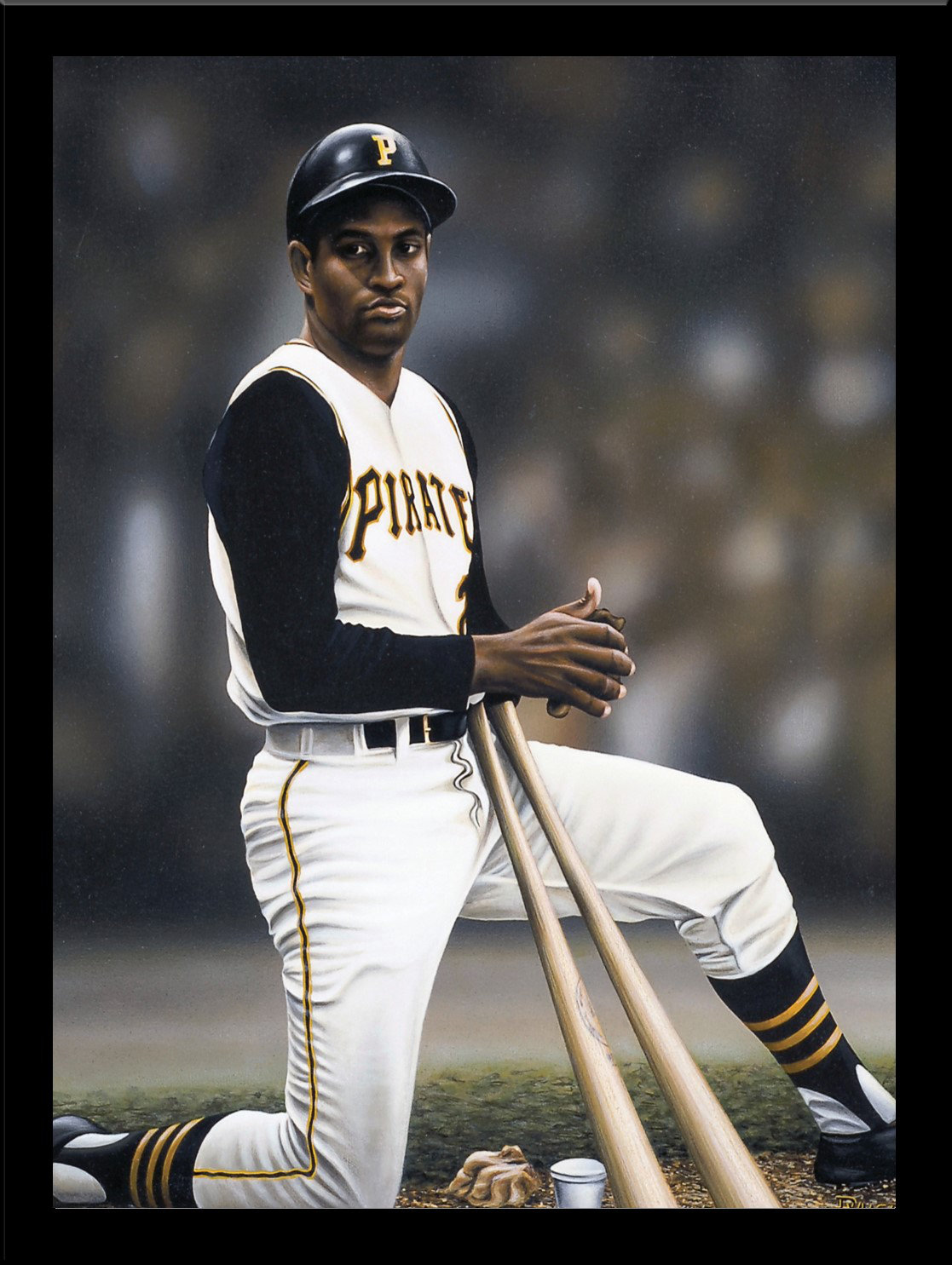 Buy Art For Less 'Roberto Clemente on Deck' Print Poster by Darryl ...