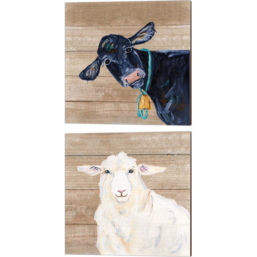 August Grove Cow & Sheep By Molly Susan Strong, Canvas Art (Set Of 2 ...