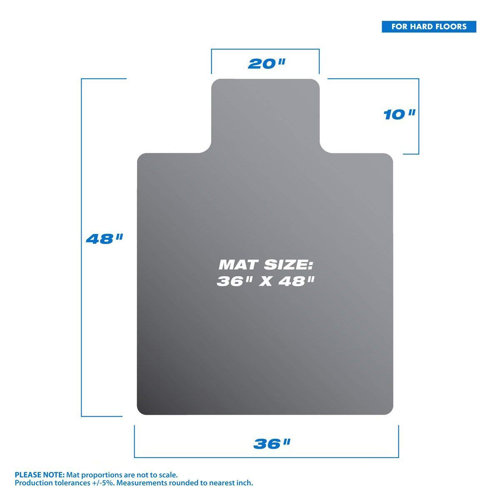 Moda Furnishings Standard Lip Chair Mat with Straight Cut Edge for Firm ...