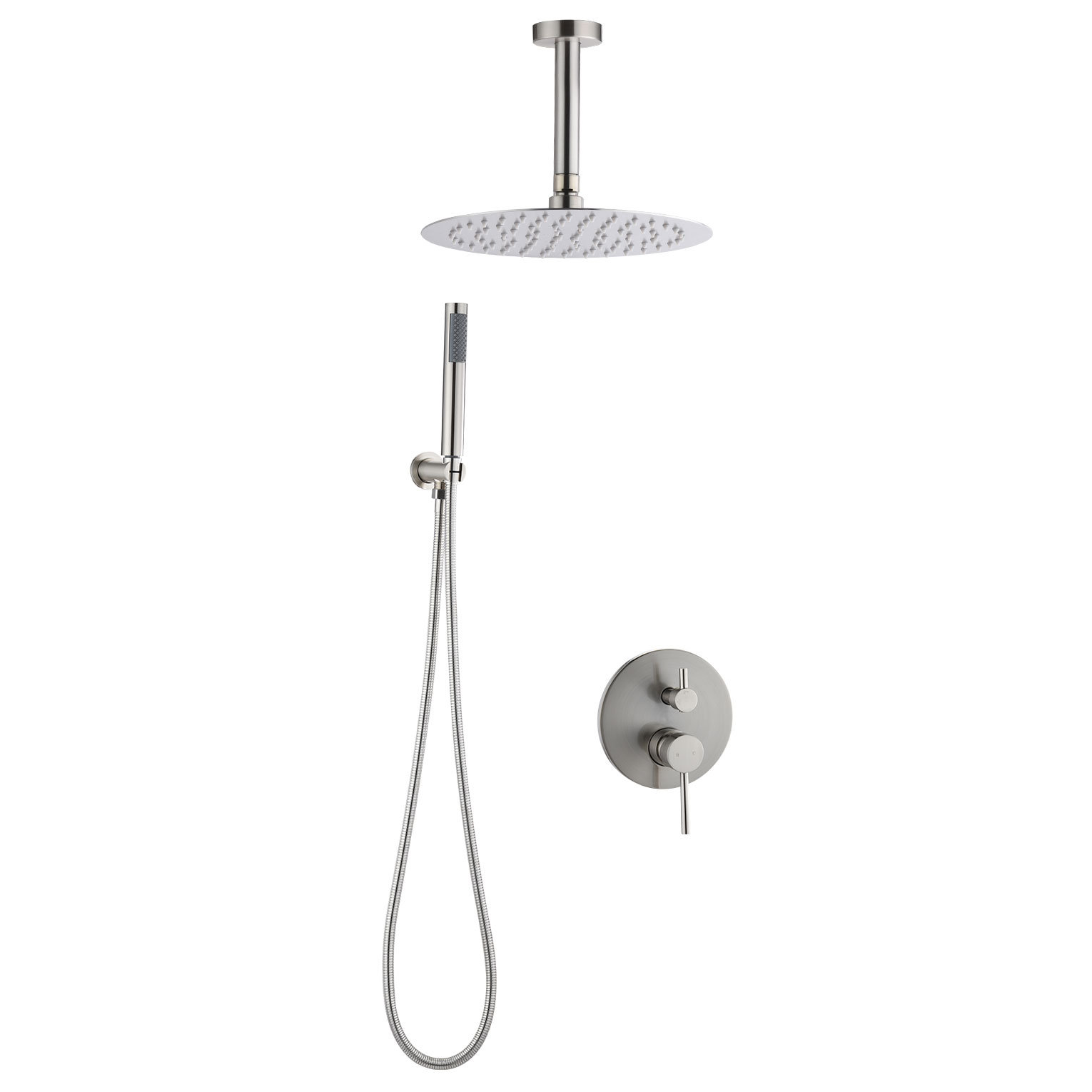 KARWORS 10" Shower System Ceiling Mount With Rain Shower Head And ...