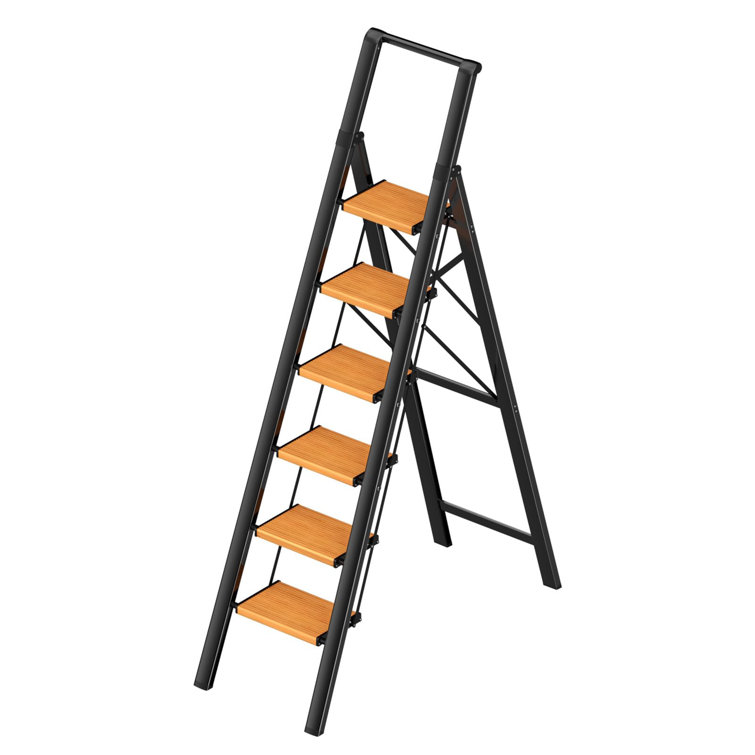 WFX Utility™ 6 - Step Aluminum Lightweight Folding Small Step Ladder ...