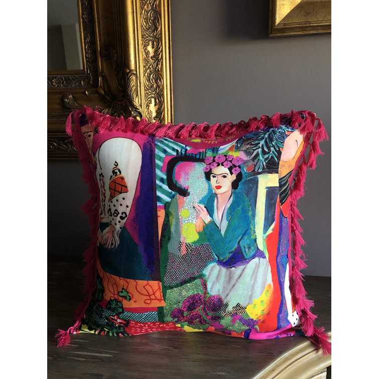 Latitude Vive Bavar Abstract Square Throw Cushion Cover | Wayfair.co.uk