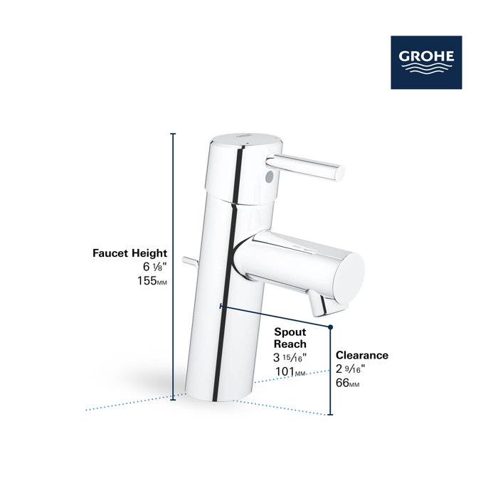 GROHE Concetto Single Hole Faucet Single-handle Bathroom Faucet with ...