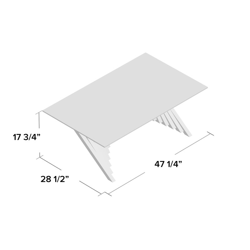 Brayden Studio® Turner Cross Legs Coffee Table & Reviews | Wayfair
