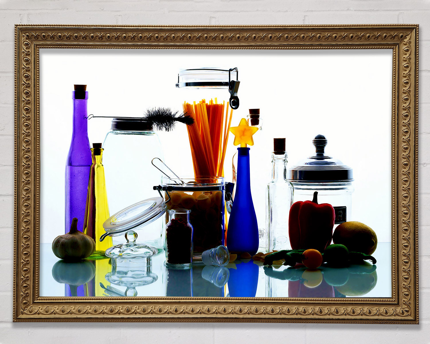 Bright Star Kitchen Utensils - Single Picture Frame Art Prints ...