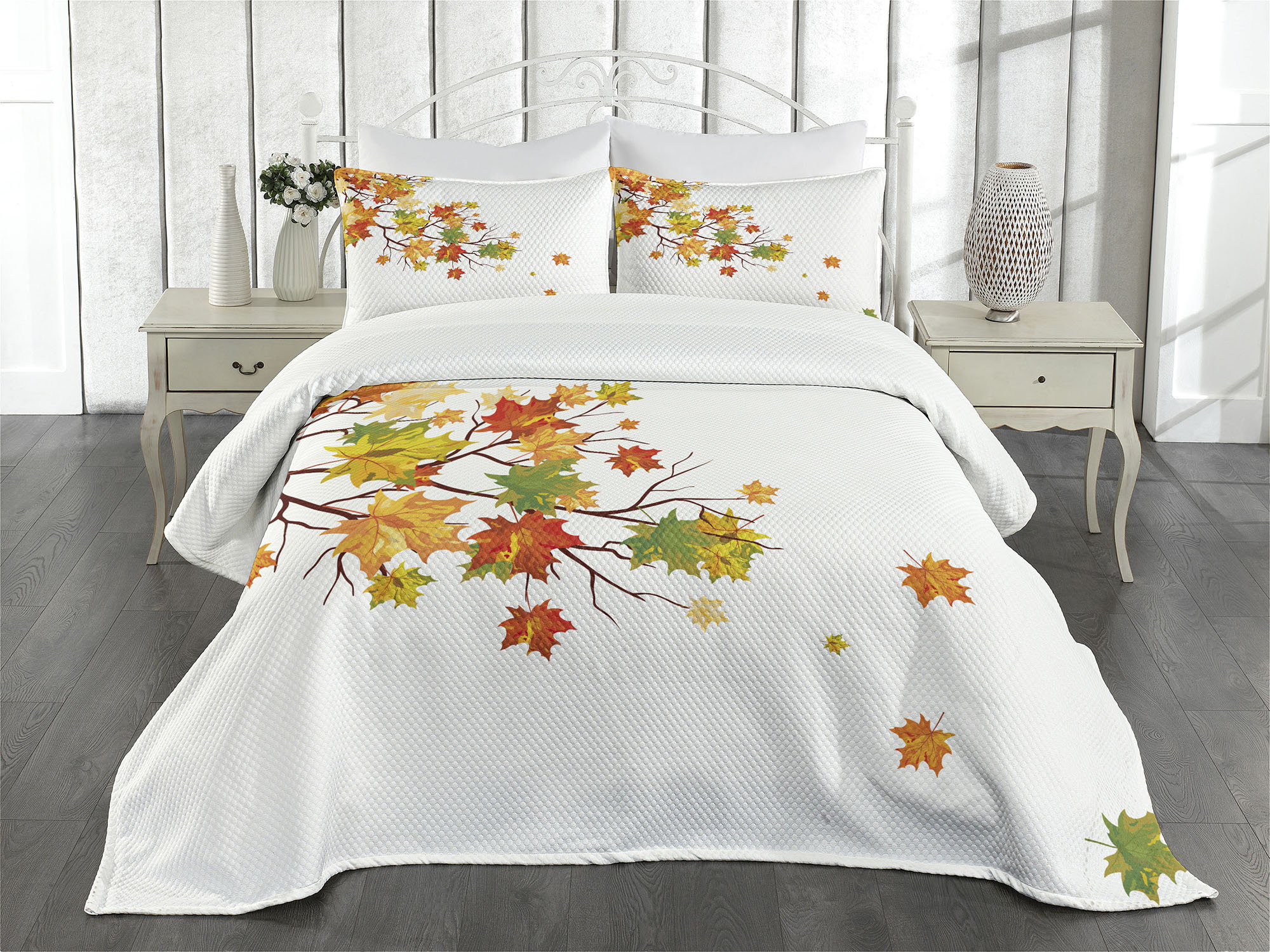 Ambesonne Fall Bedspread Autumn Foliage Maple | Wayfair