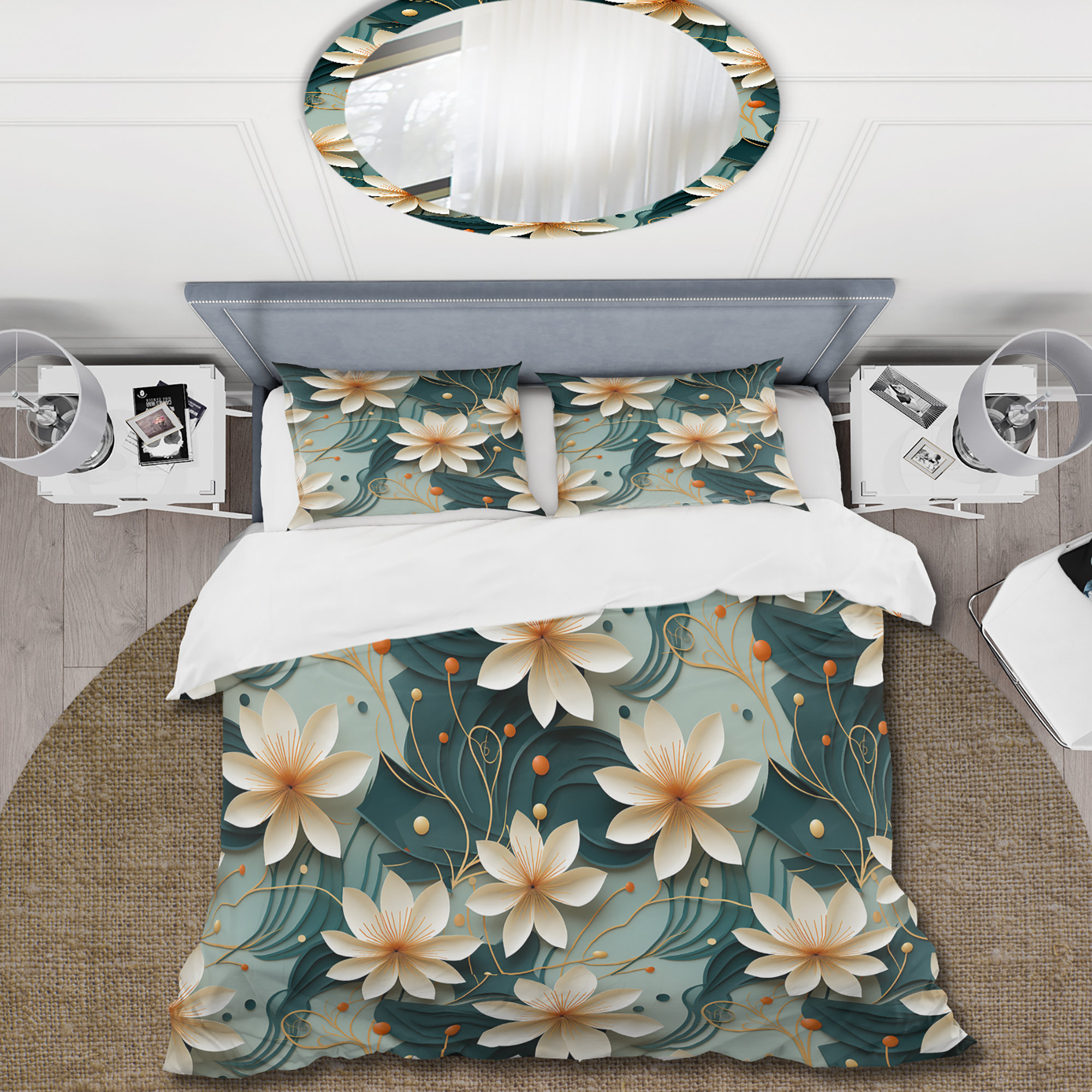 Design Art Graceful Floral Essence Of Zen I Bedding | Wayfair