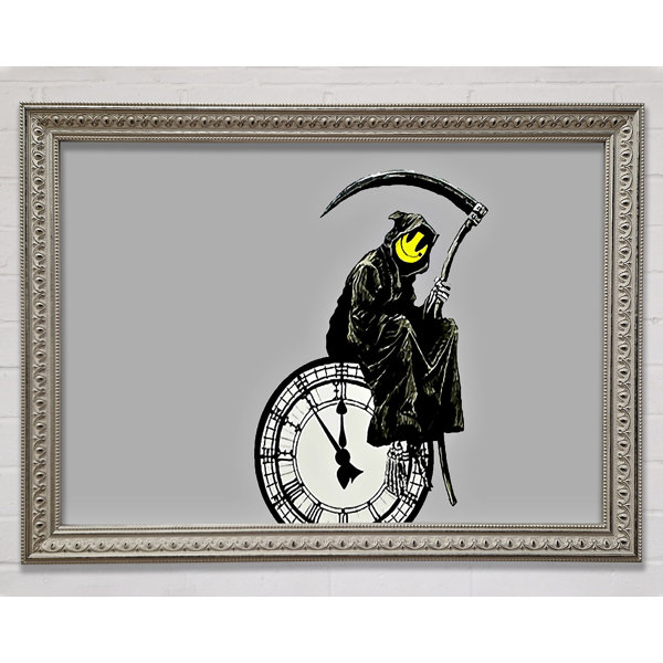 Bright Star Smiley Face Reaper Times Up - Single Picture Frame Art ...