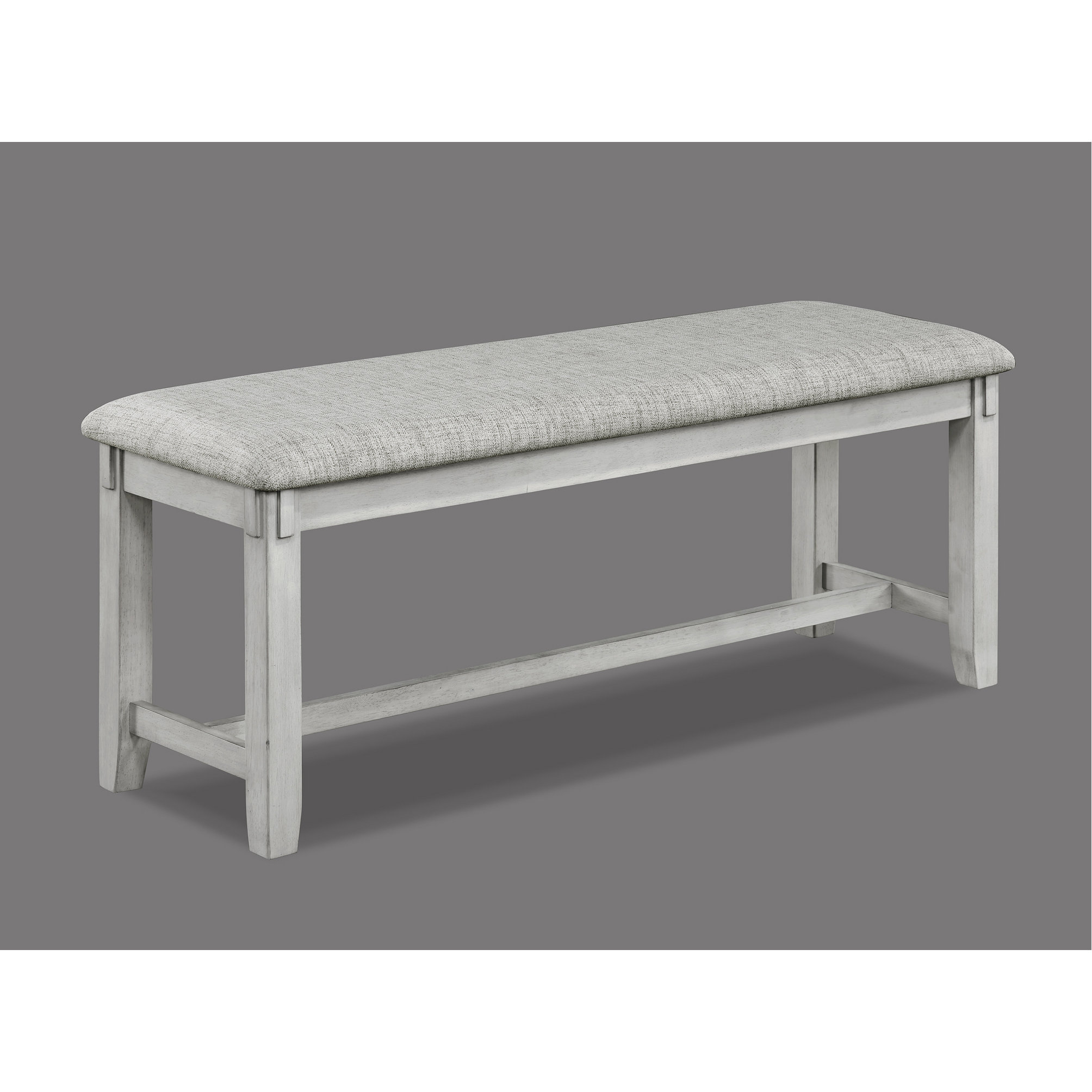 Ophelia & Co. 1Pc Driftwood Finish Standard Height Bench Fabric ...