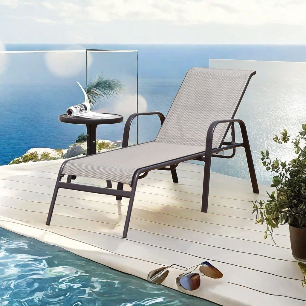 Elegant Home Furnishings.s Adjustable Aluminum Outdoor Chaise Lounge ...