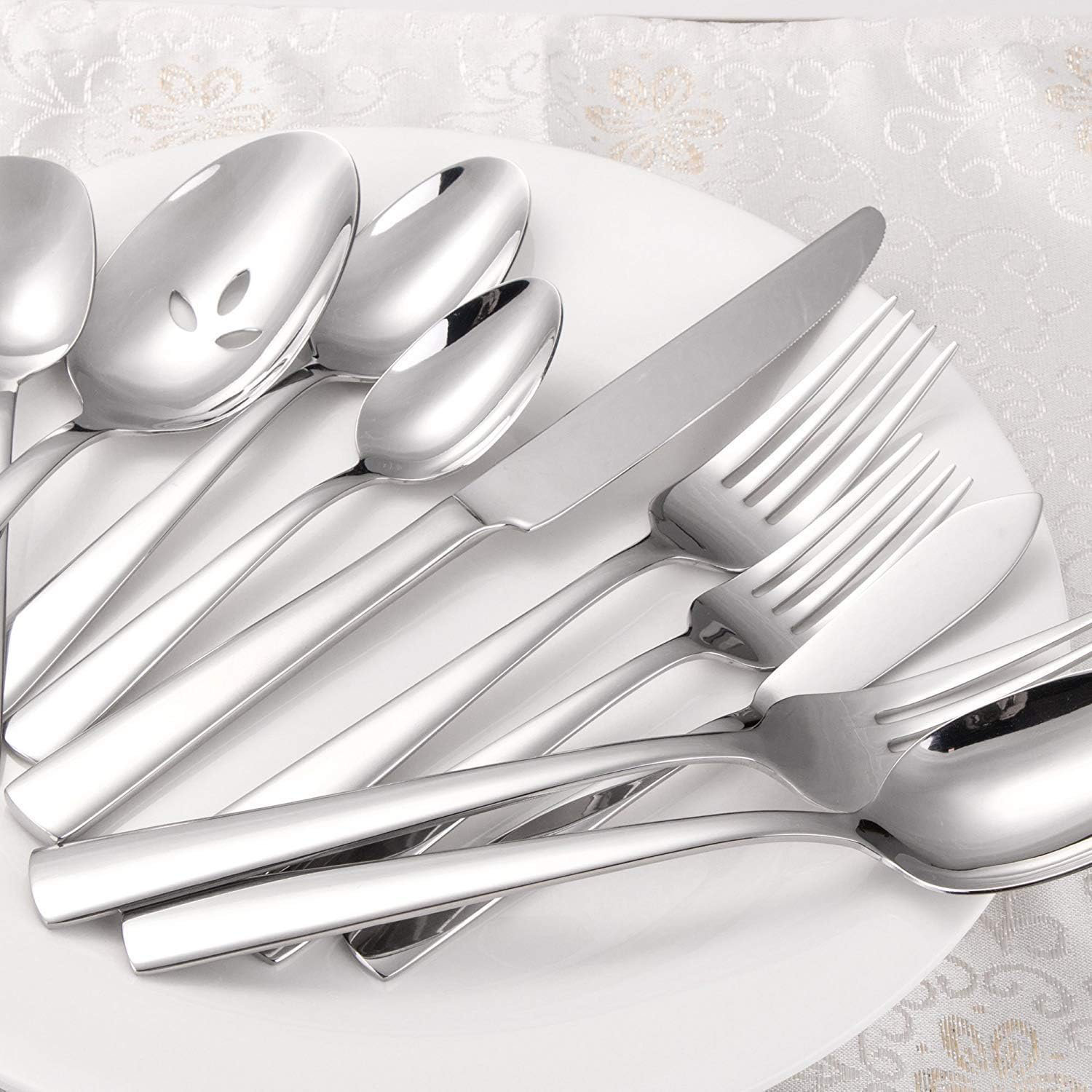 Ivy Bronx 45-piece Silverware Set For 8 Stainless Steel Rust-proof ...