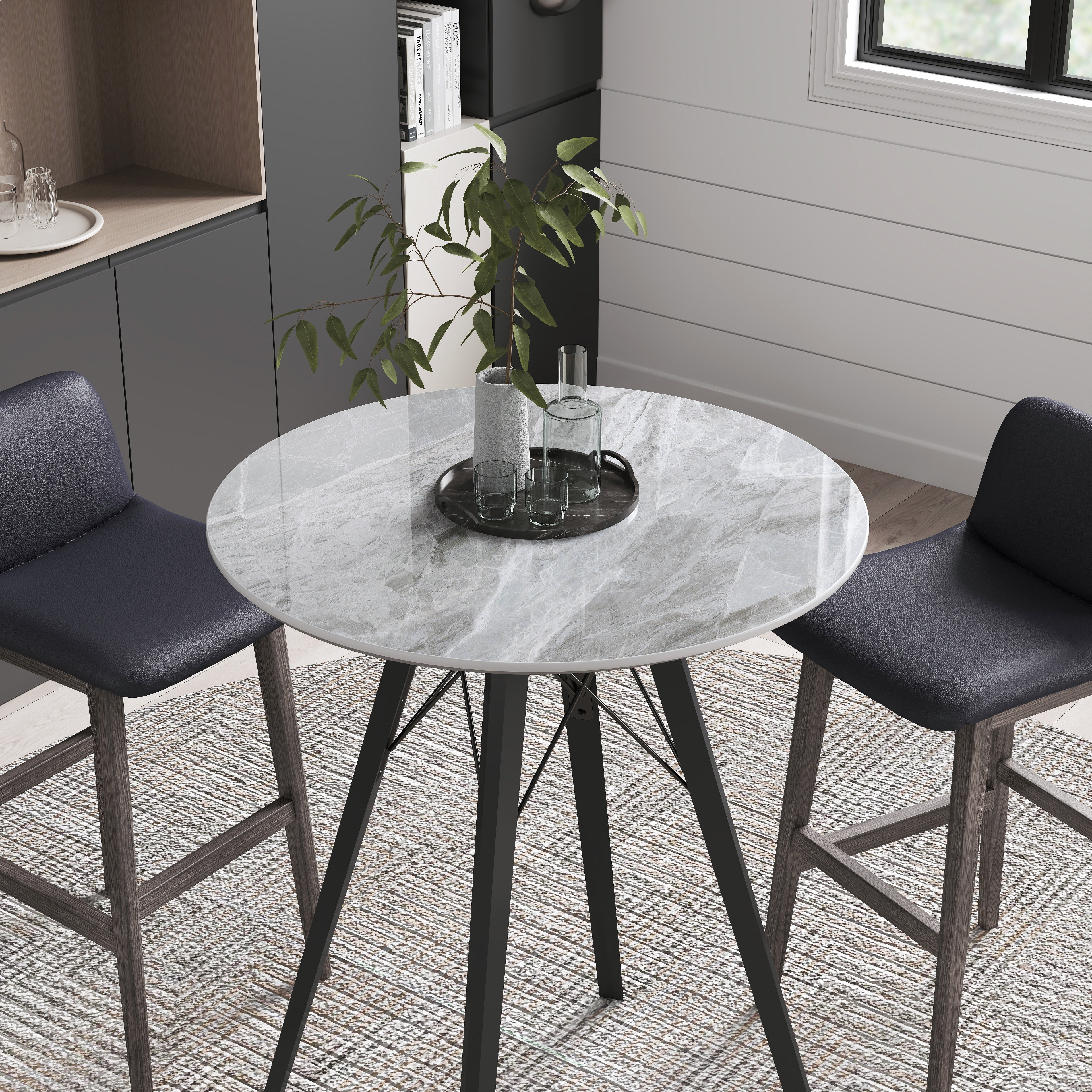 RELEYU Sintered Stone Round Beveled Edge Ceramics Table Top & Reviews ...