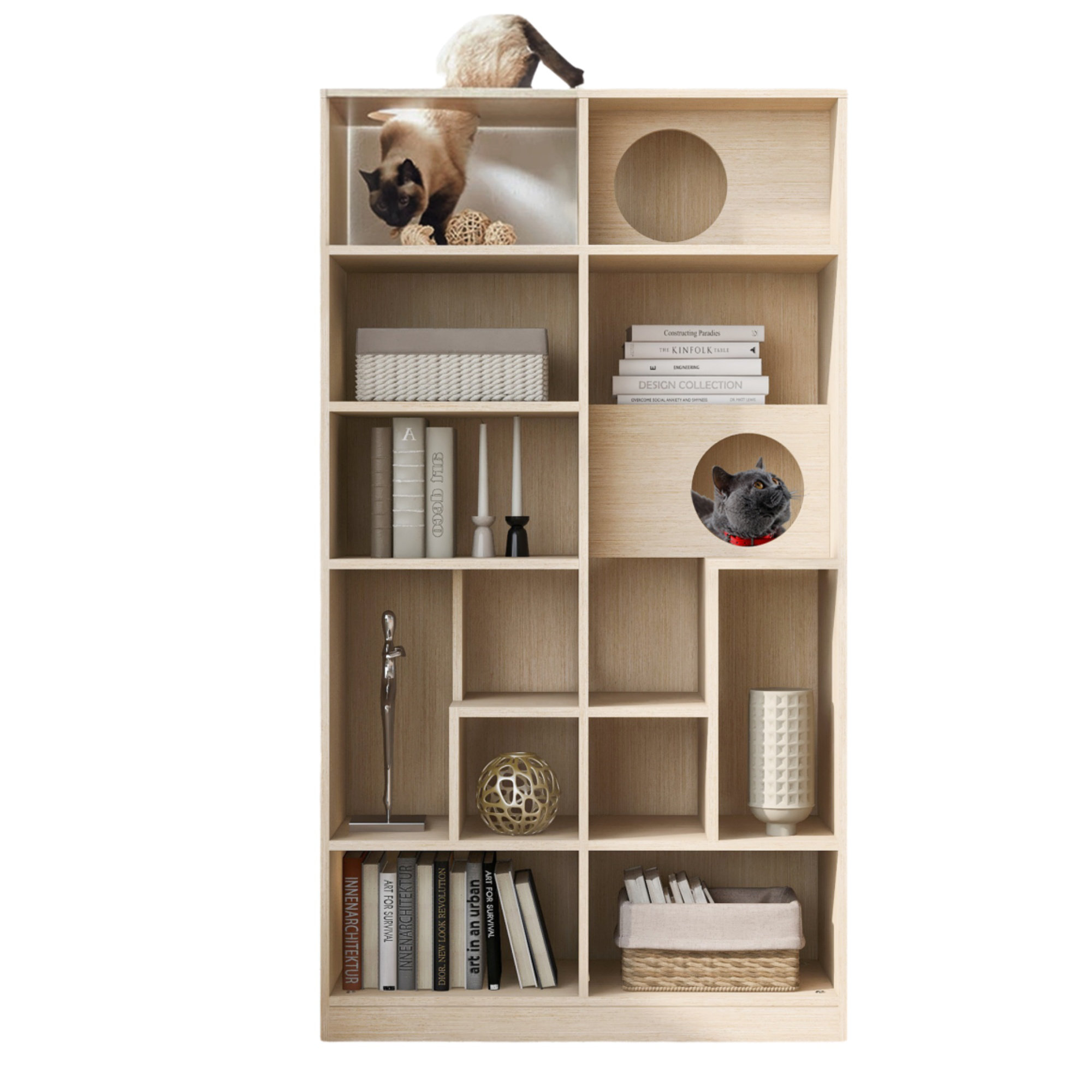 Hokku Designs Furniture Style Cat Bookcase Cat Tree Shelves | Wayfair