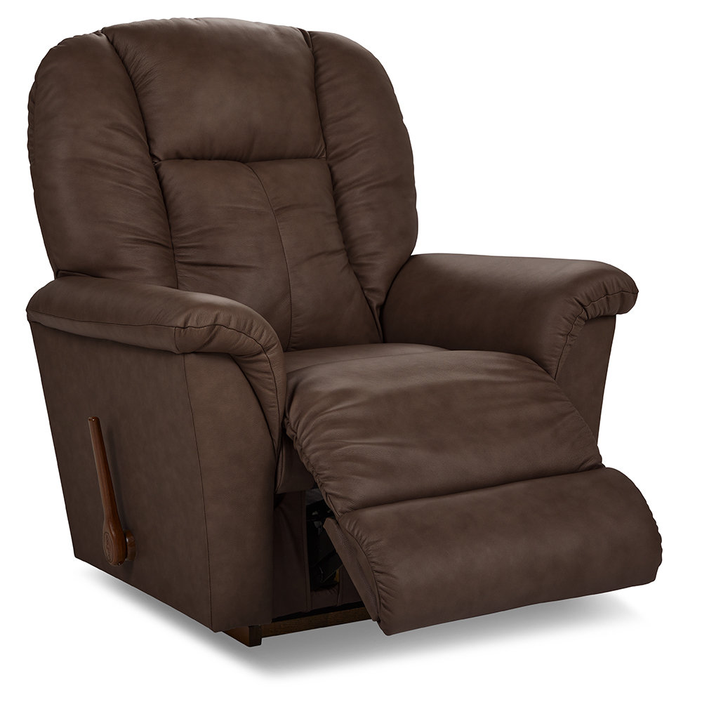 La-Z-Boy Jasper 40" Wide Leather Match Manual Rocker Standard Recliner ...