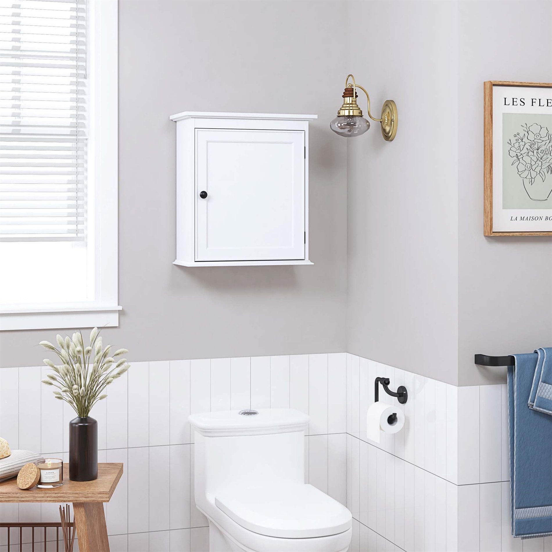 Red Barrel Studio® Small Bathroom Wall Cabinet, Wall Mounted Storage ...