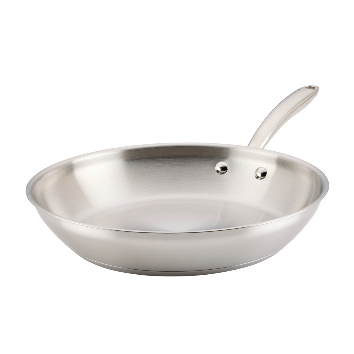 Rachael Ray Professional Stainless Steel Induction Frying Pan, 12.5 ...