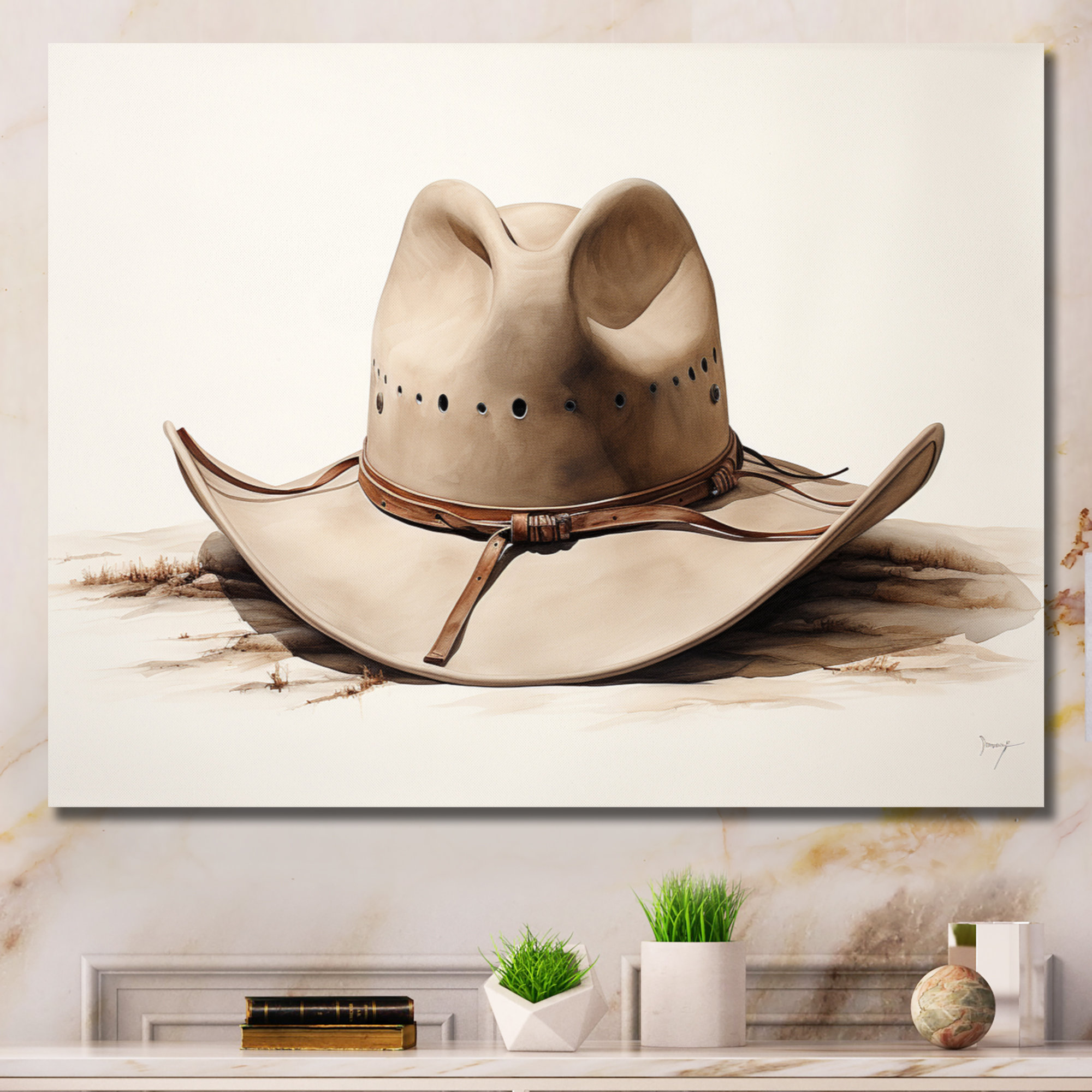 Winston Porter Maleaha " Cowboy Hat Minimalism Style VI " | Wayfair