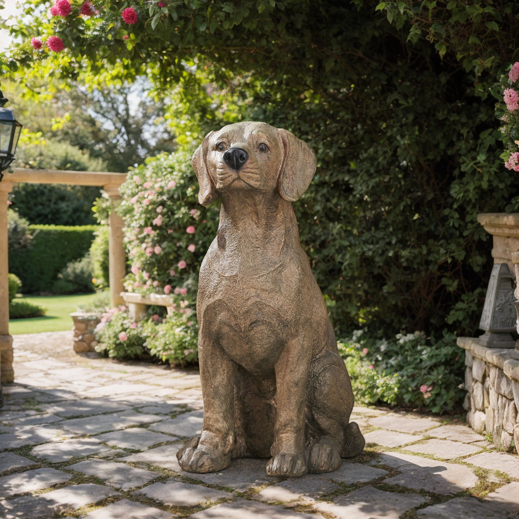 Red Barrel Studio® Outdoor Dog Garden Statue & Reviews | Wayfair
