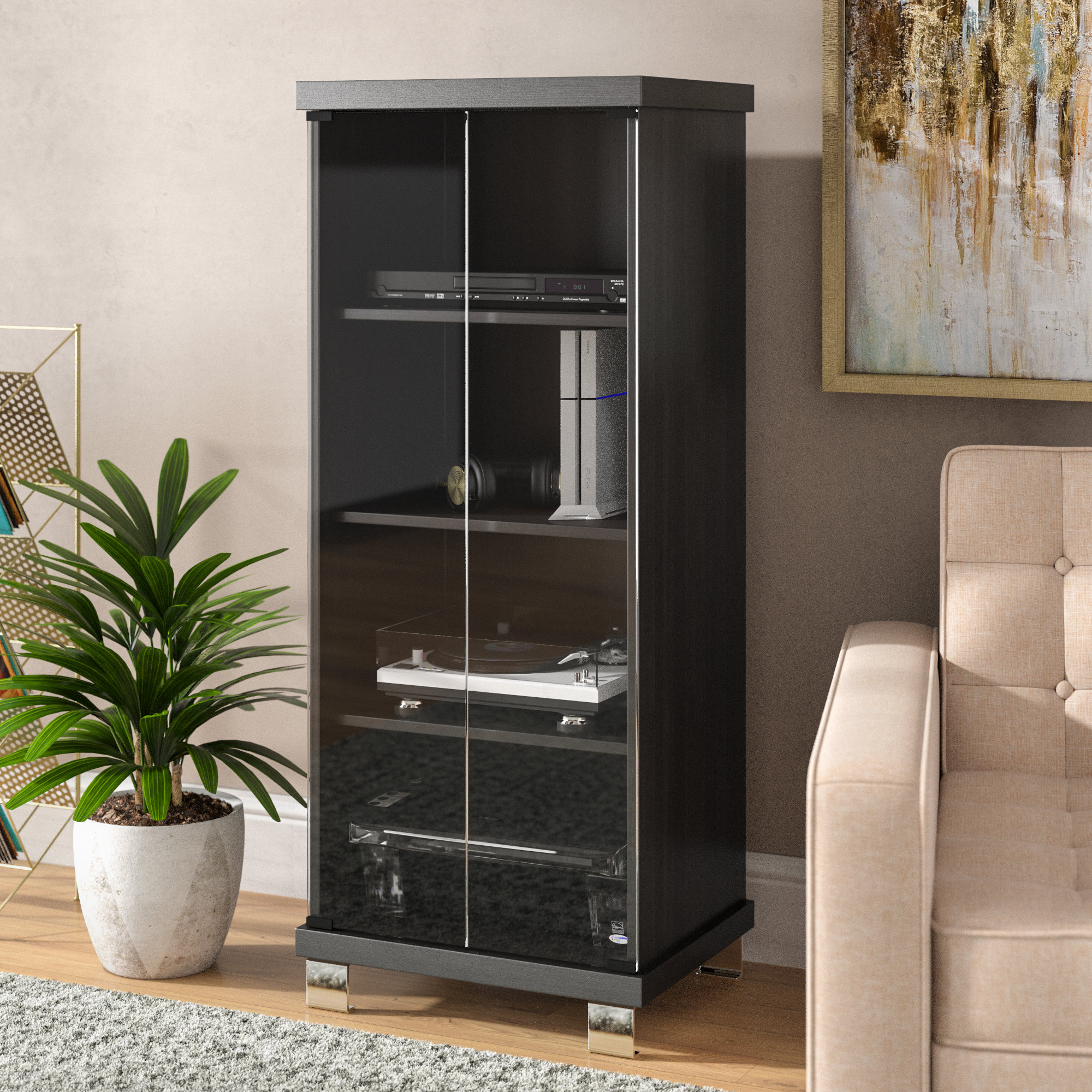Media Storage Cabinet With Bespoke Media Storage Kingswood