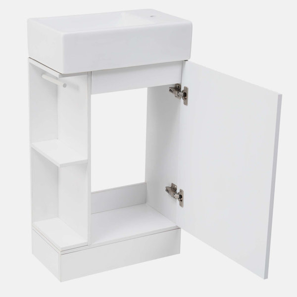 Latitude Run® Alidia Solid Wood Freestanding Bathroom Cabinet | Wayfair