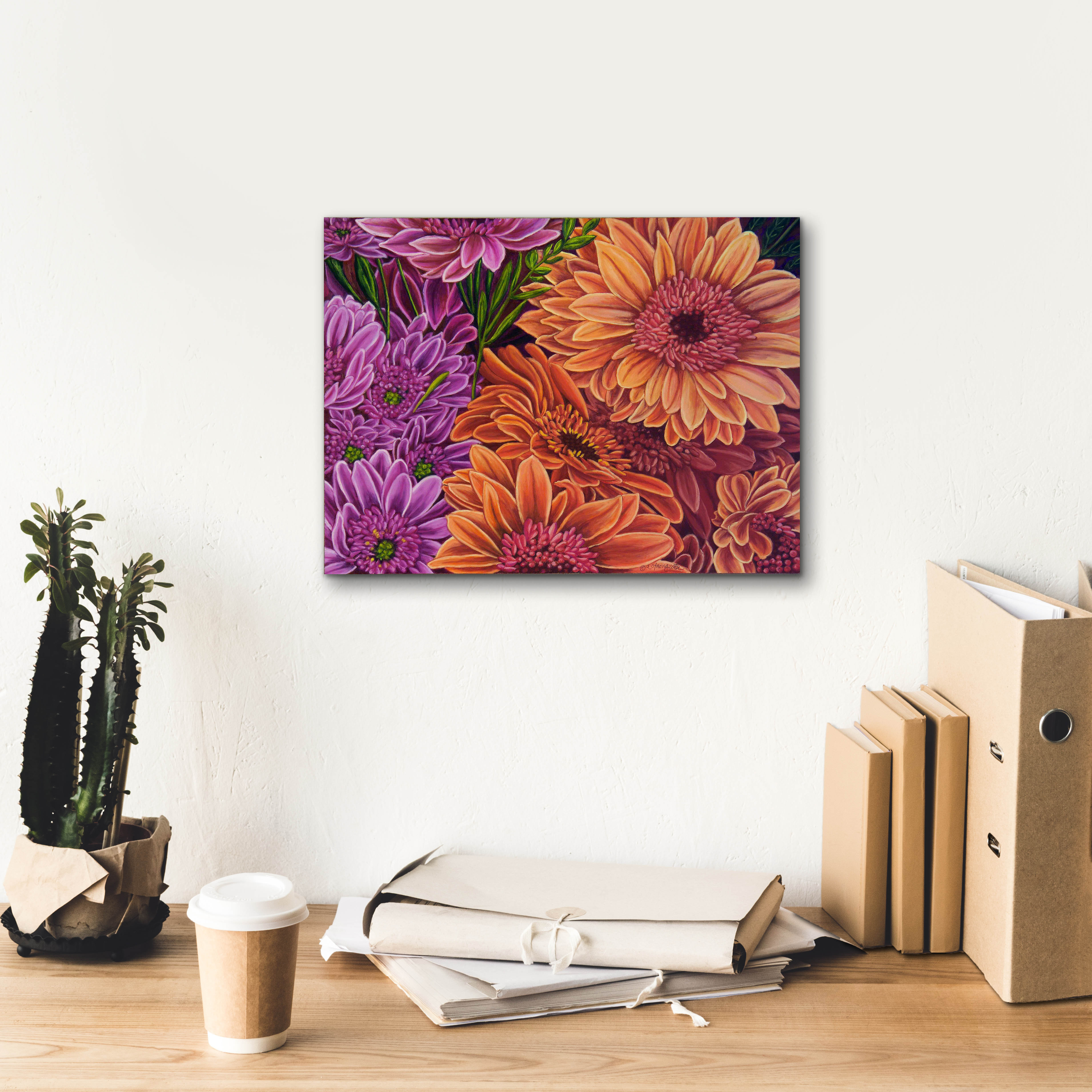 Red Barrel Studio® Gerbera Mostly Salmon' by Andrea Strongwater Canvas ...