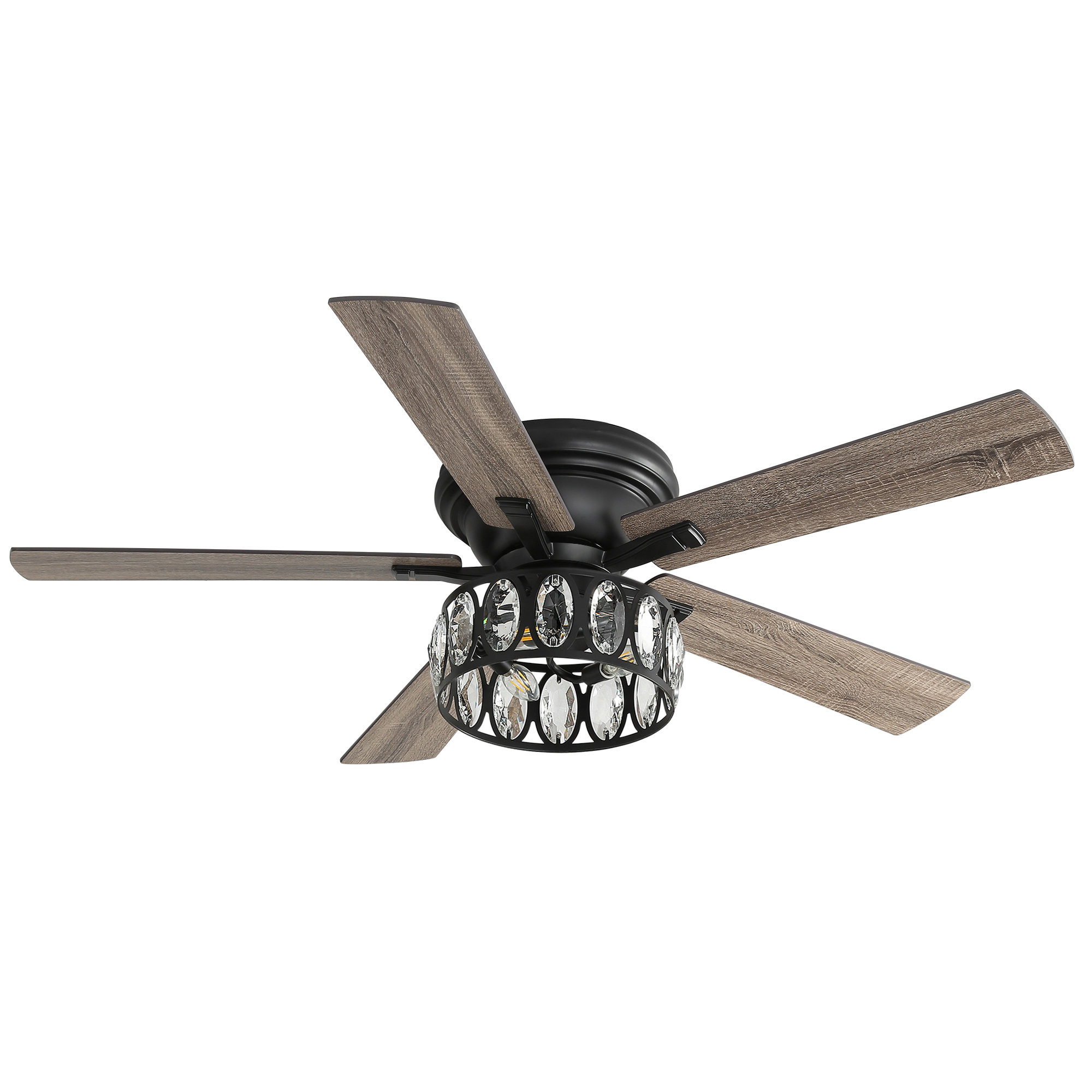 Canora Grey 52 inch Low Profile Ceiling Fan with Light and Remote ...