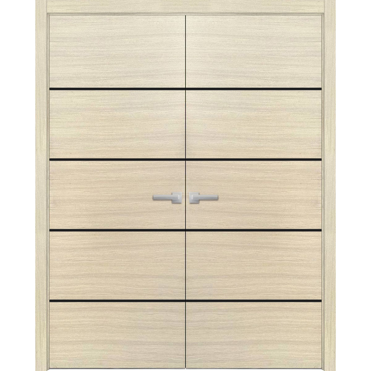 SARTODOORS Panelled Wood Finish French Doors - Wayfair Canada