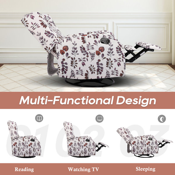 Latitude Run® Lola-Belle Swivel Rocker Recliner with Adjustable ...