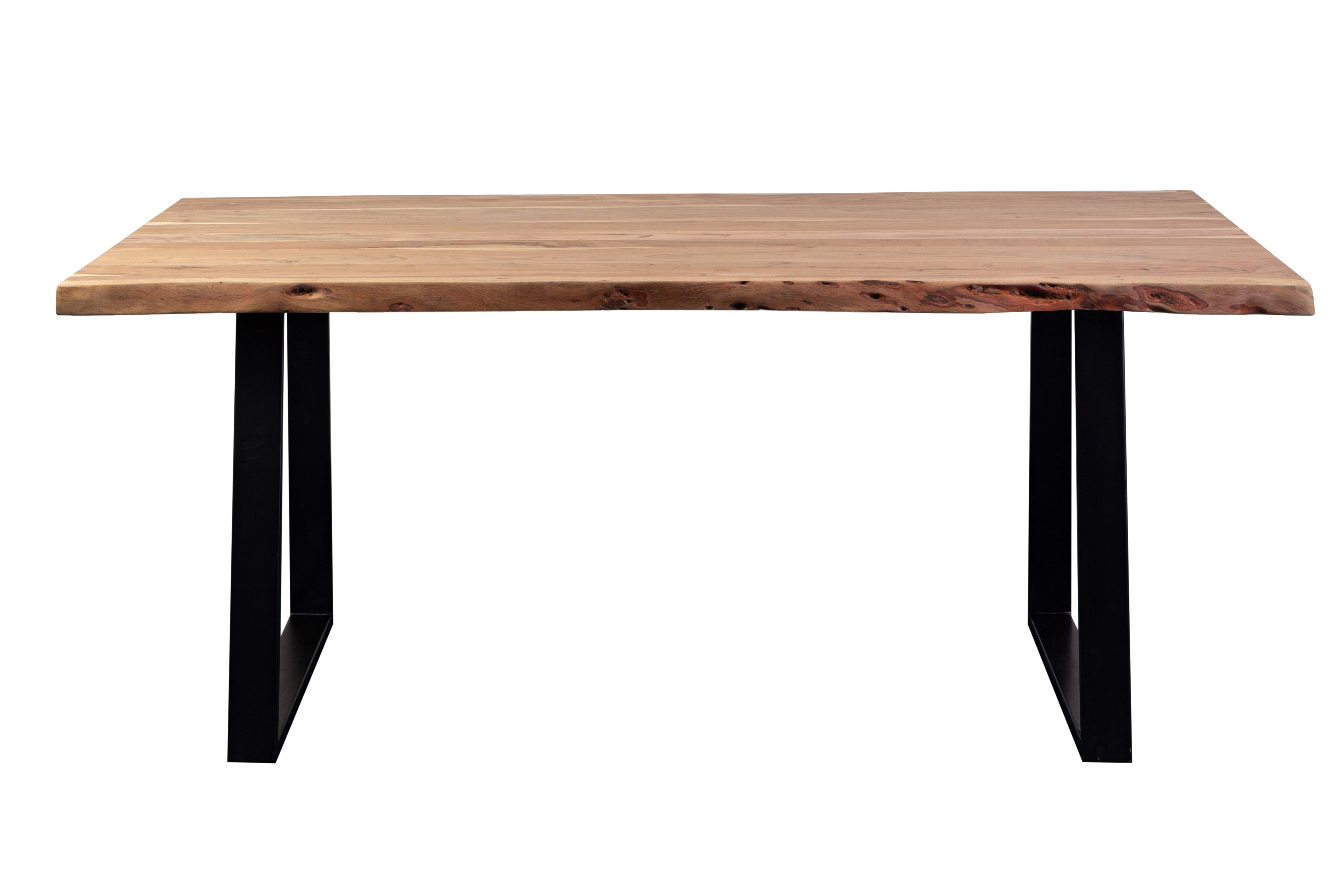 Gracie Oaks Rayza Live Edge Solid Acacia Wood Dining Table VCA-DT70N ...