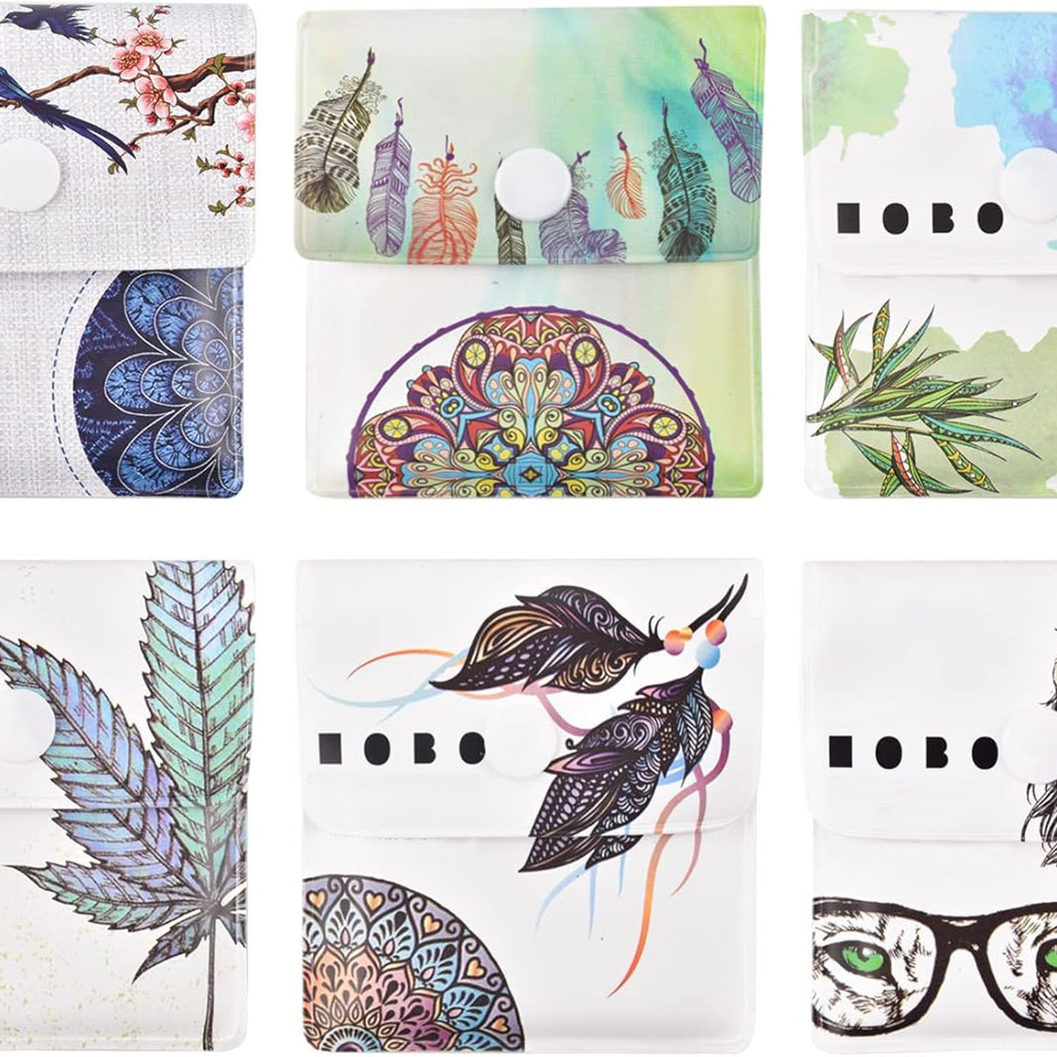 WIZIAT 6 PCS Pocket Portable Car Ashtray Pouch, Reusable Fireproof PVC ...