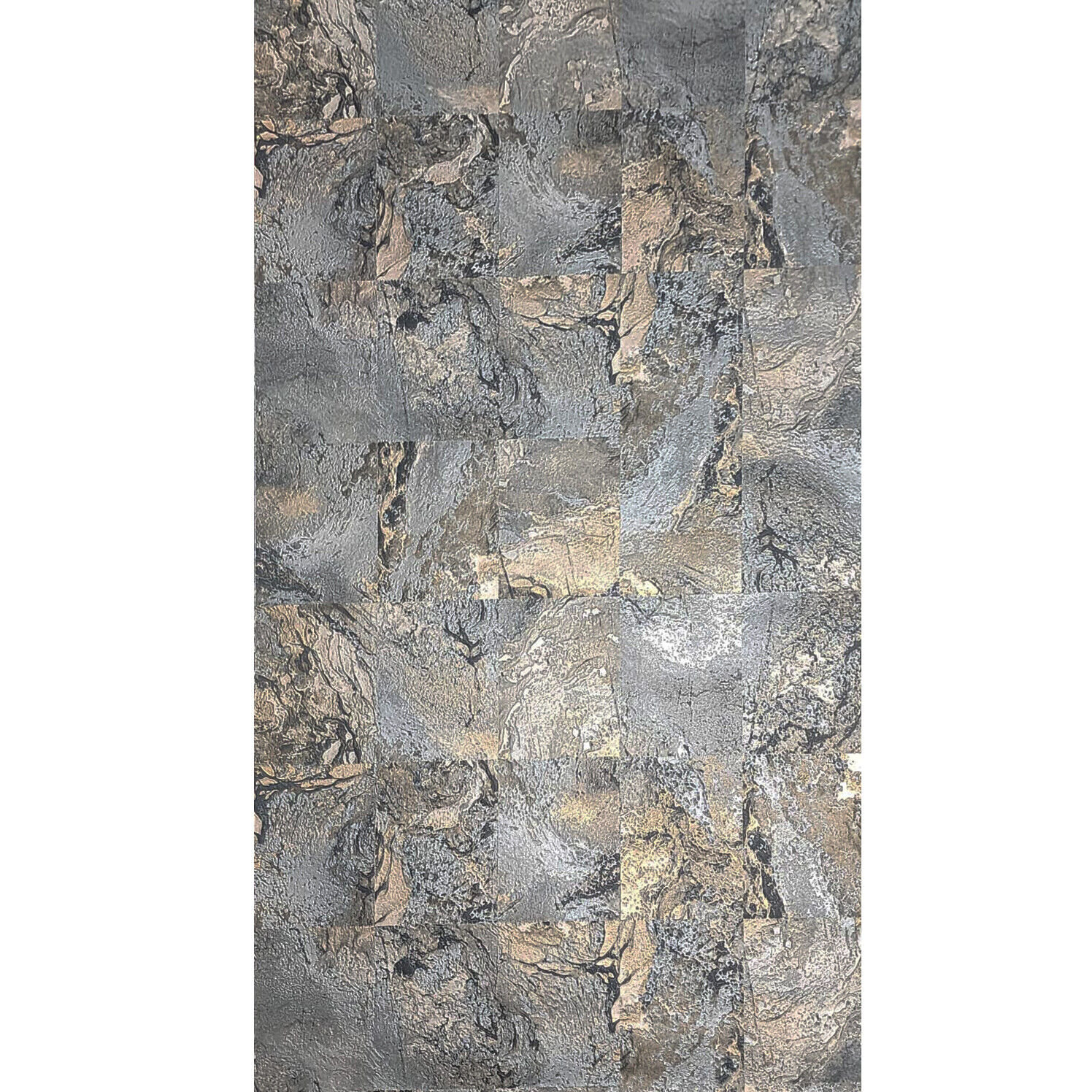 Ivy Bronx Jarald Rustic Gray beige cream gold metallic faux stone ...